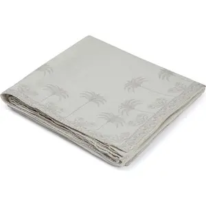 MAJKA La Fortuna Palms Tablecloths - Seashell & Dunes - 62" X 62"